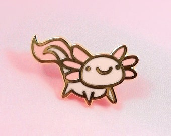 Happy Axolotl Hard Enamel Pin | Etsy UK
