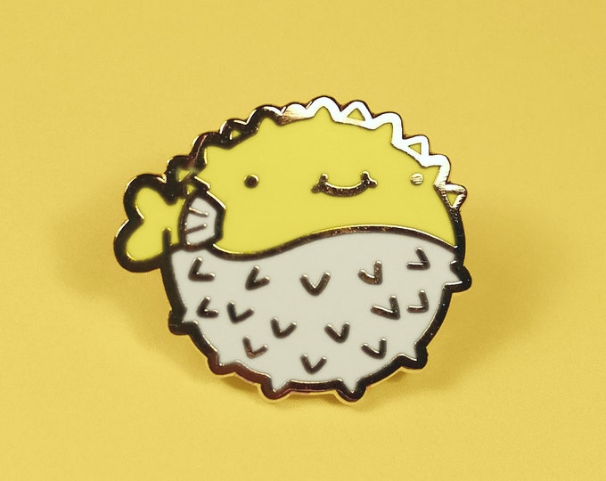 Chibi Pufferfish Hard Enamel Pin - Etsy