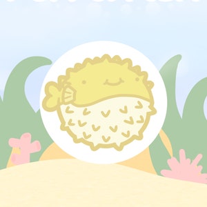 Chibi Pufferfish Hard Enamel Pin - Etsy