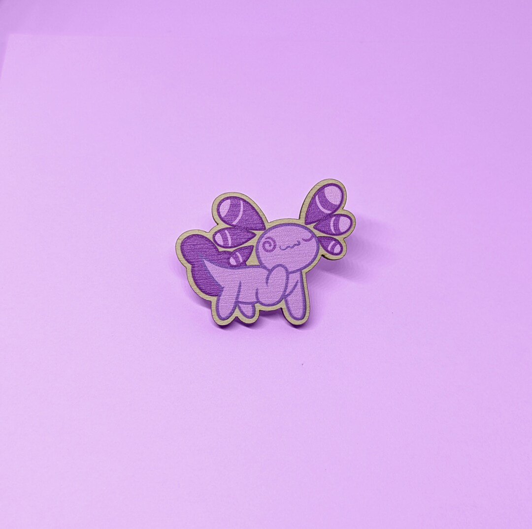 Oo Elemental Axolotl Series Wooden Pin - Etsy