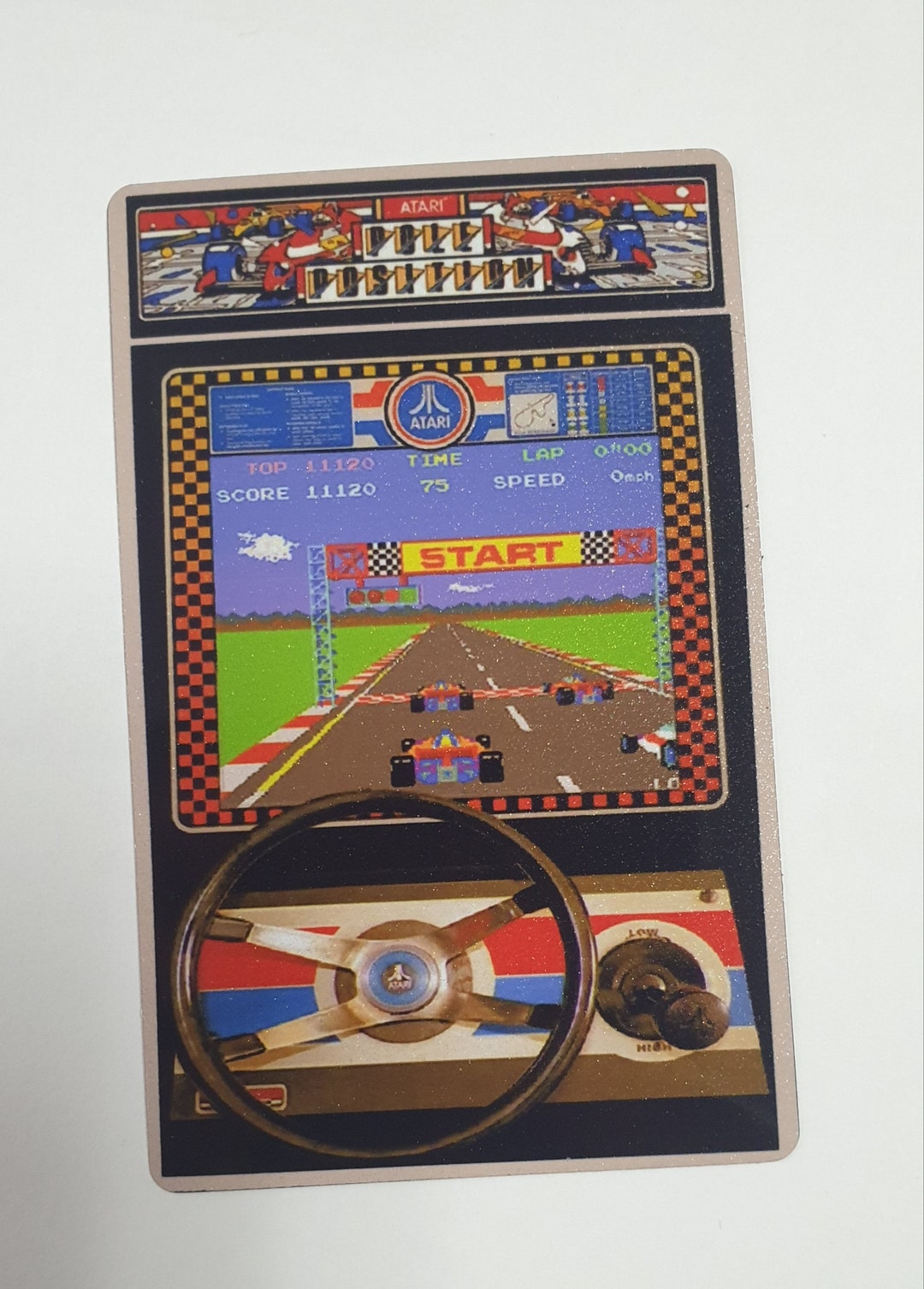 Pole Position Arcade Aluminium Credit Card Size Fridge Magnet Retro ...