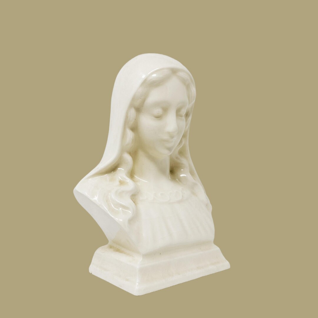 Our Lady Mother Mary Porcelain Mini Bust - Etsy