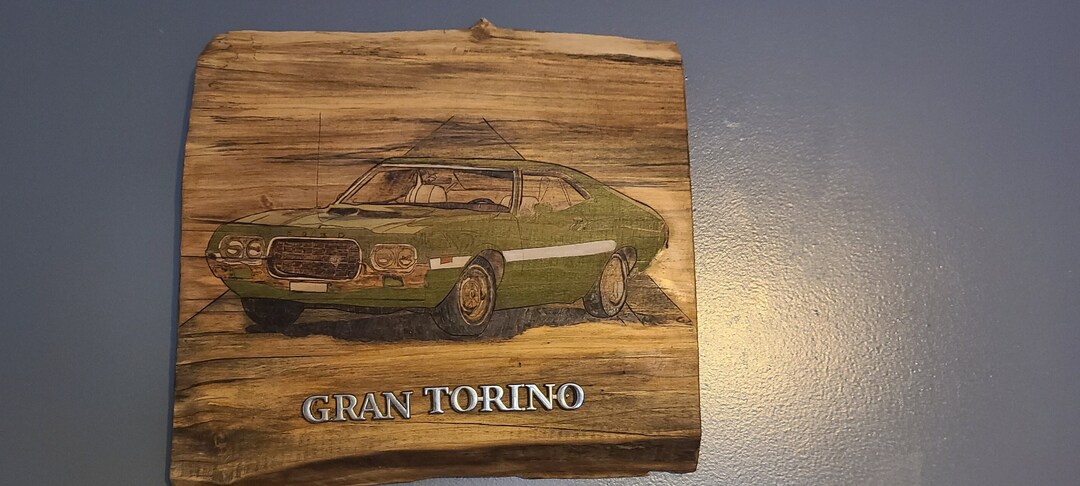 Father's Day Present, Muscle Car Pyrography Art, Wall Hanging, 72 Gran ...
