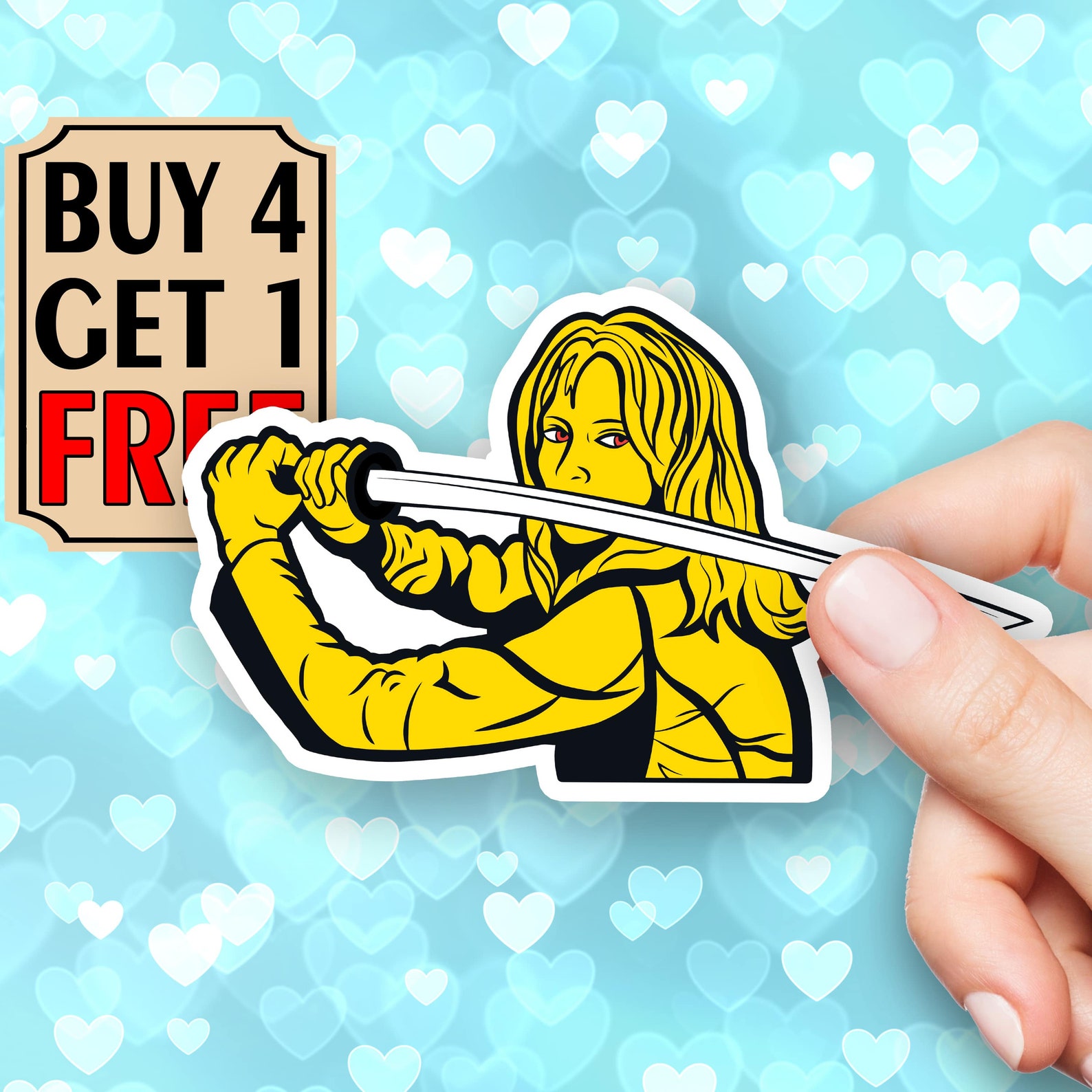 Kill Bill Collectible Sticker Cool Movie Stickers Laptop | Etsy