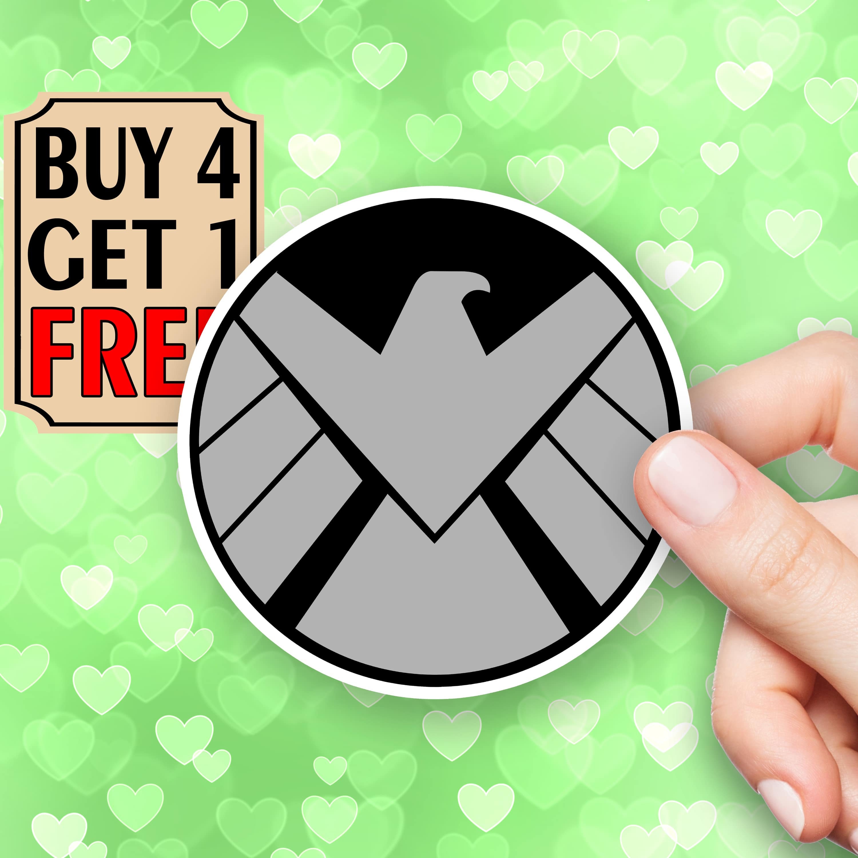 Shield Logo Sticker Superhero Avengers Stickers Laptop | Etsy