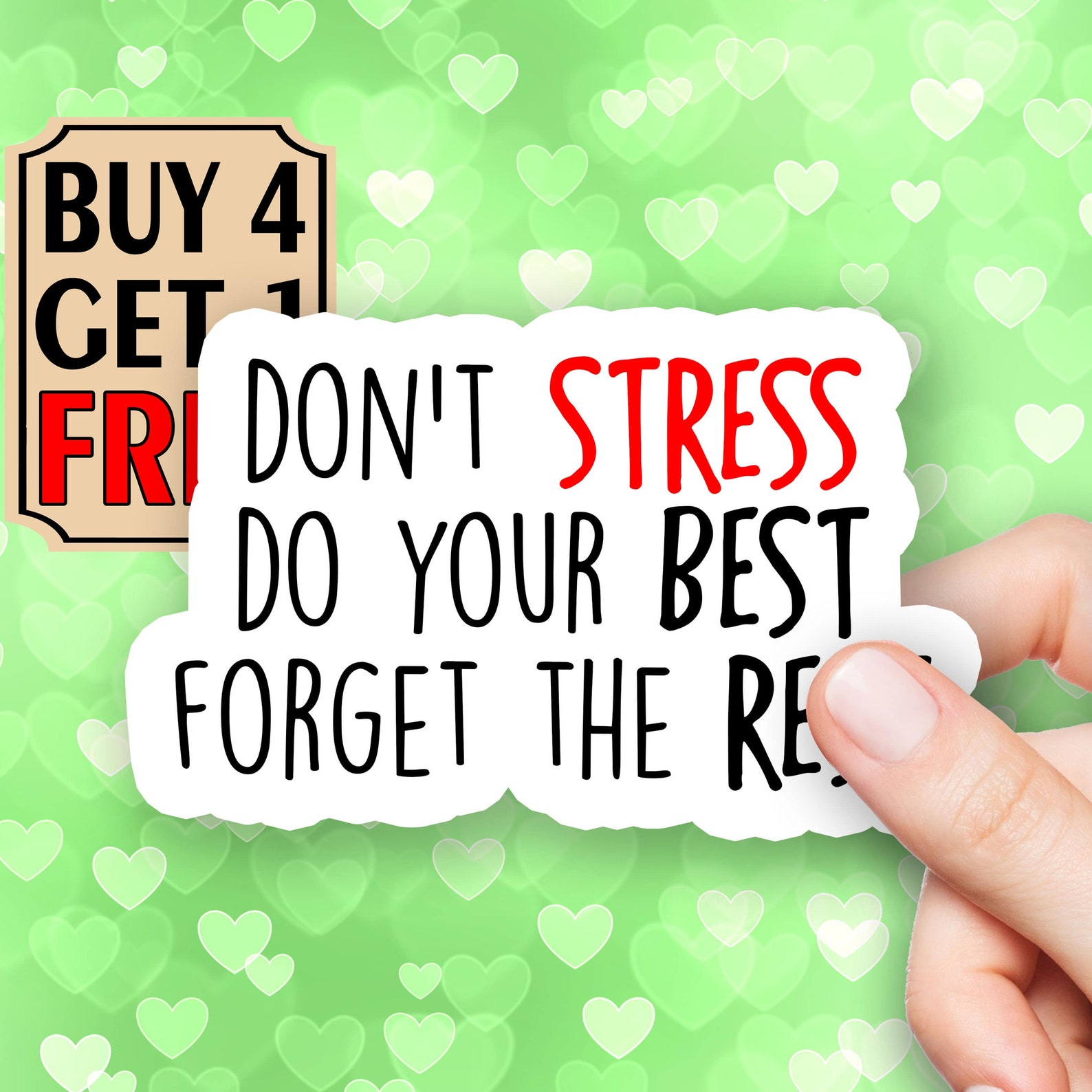 Don'T Stress Sticker Phrase Sticker Motivation Quotes | Etsy