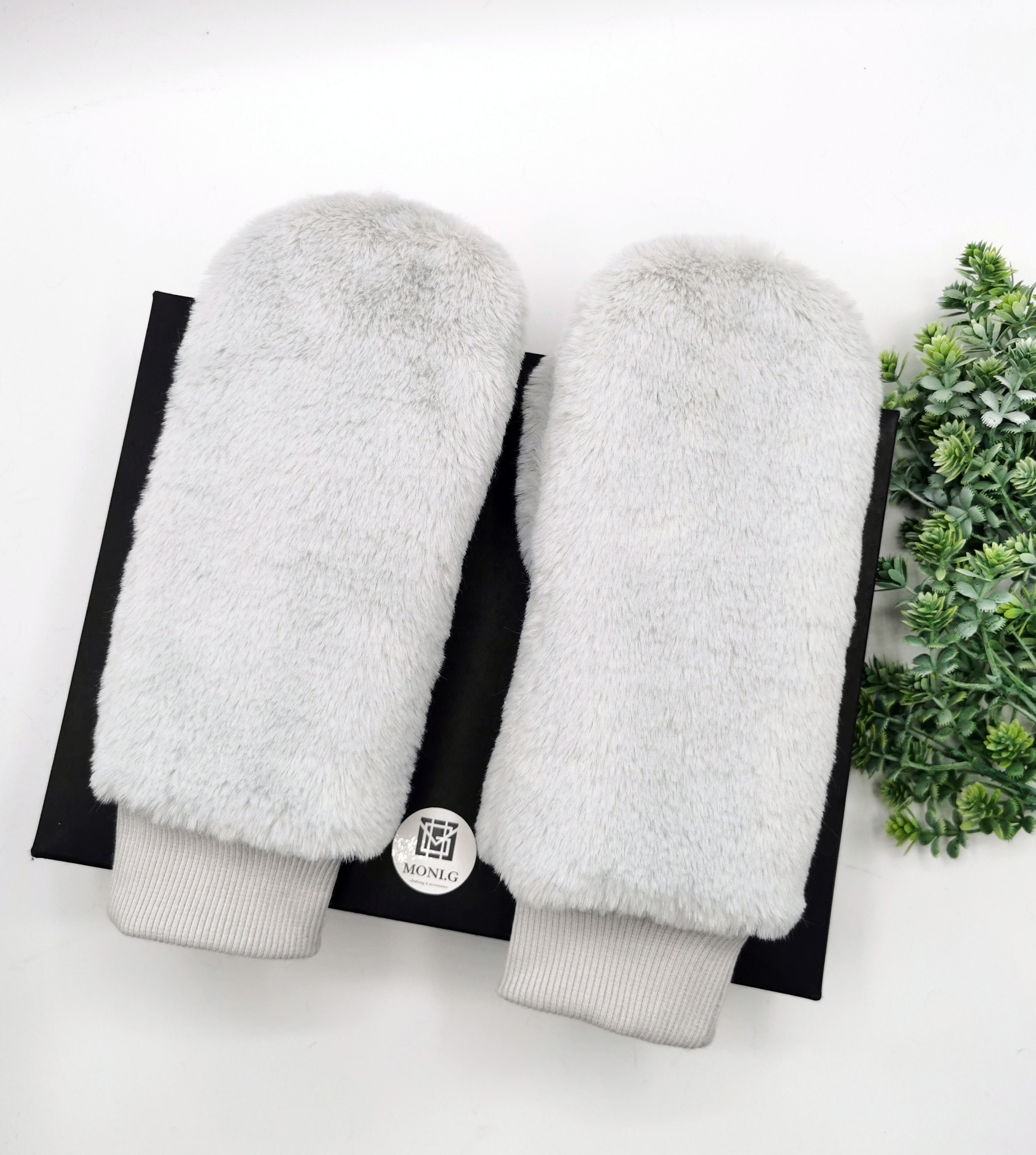 Womens Faux Fur Mittens Cyan Faux Fur Gloves Womens Winter - Etsy