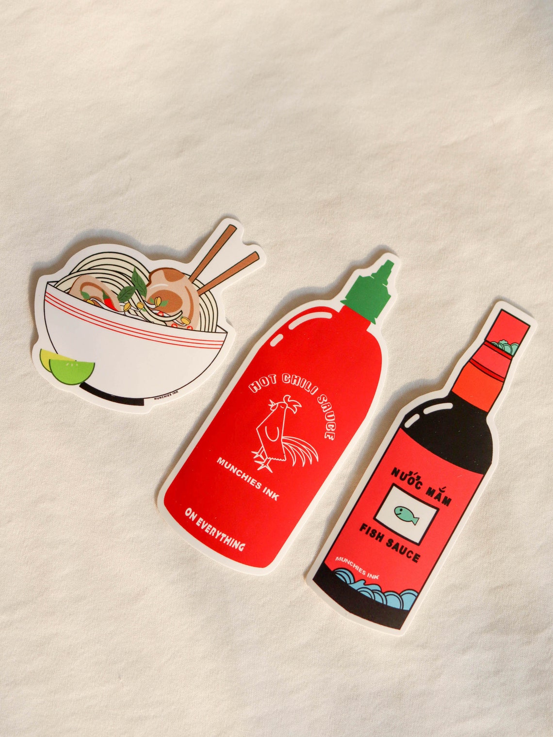 Pho Bowl Sriracha Sticker Vietnamese Fish Sauce Food Sticker - Etsy