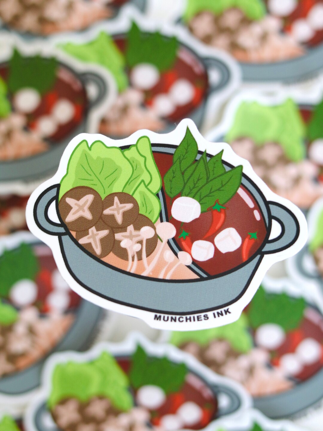 Hot Pot Sticker Water Bottle Decor Asian Food Sticker Shabu Shabu ...