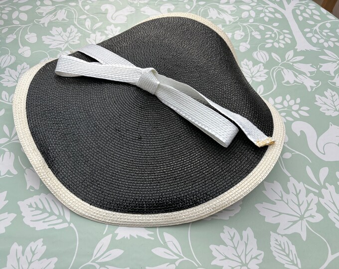 Vintage Frederick Fox Black and White Audrey Hepburn Style Hat - Etsy