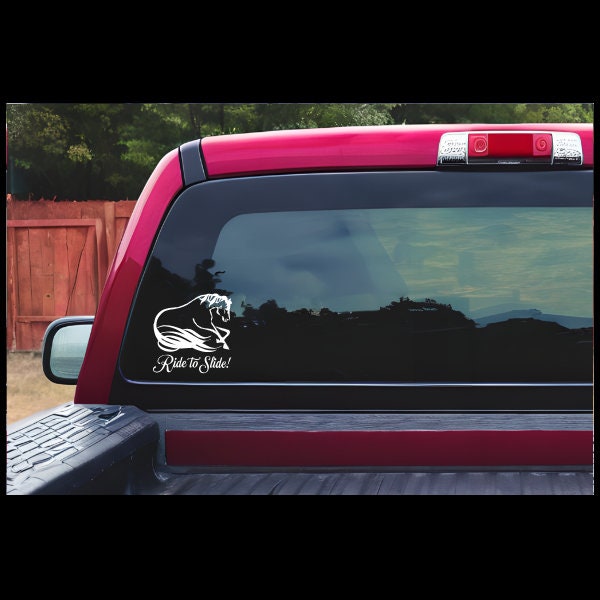 Horse Decal, Horse Sticker, Reining Horse, Sliding Horse - Etsy
