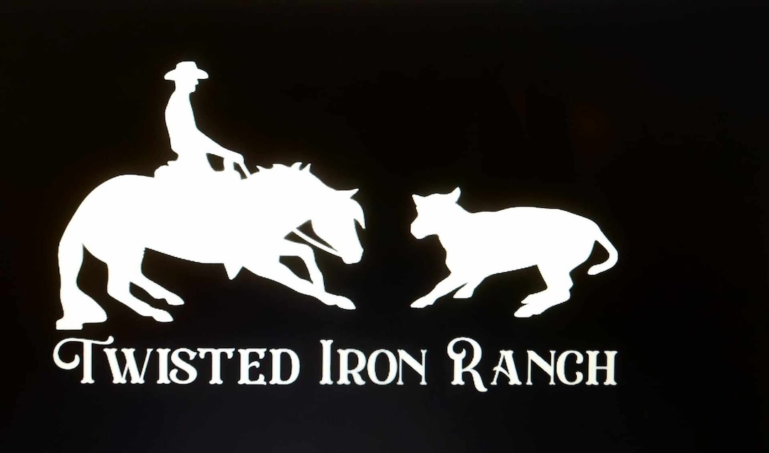 Customized Cutting Horse Window Decal - Etsy