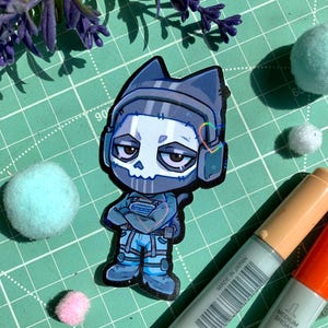 Call of Duty Chibi Holo Stickers - Ghost, Soap and König - Cod - Etsy