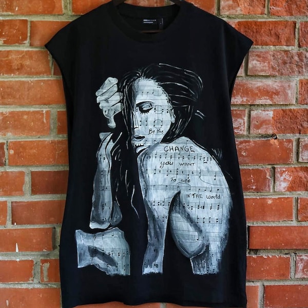 Hand Painted T Shirt - Etsy