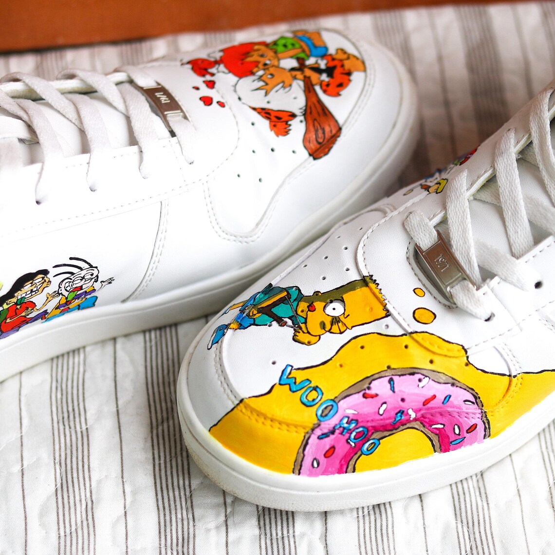 Custom Hand Painted Shoes, Hand Painted Cartoon Shoes, Cartoon Painted ...