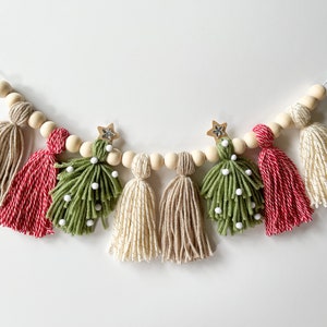 Rustic Christmas Tree Garland/farmhouse Christmas Decor/country ...