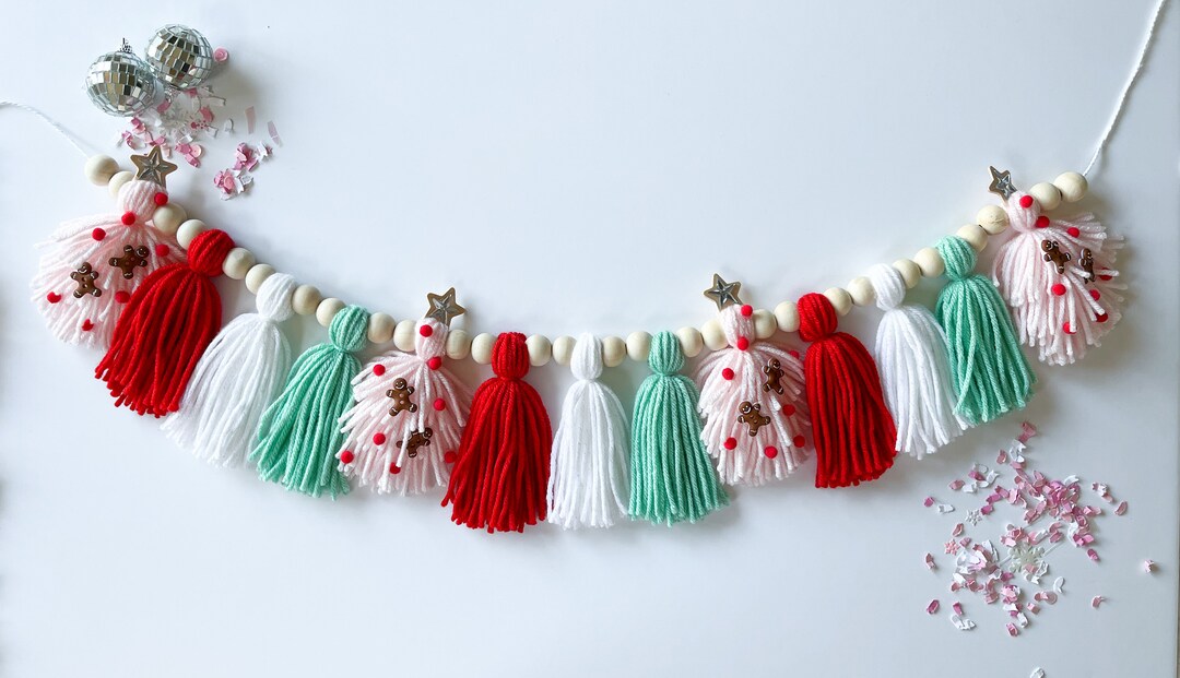 Vintage Gingerbread Pink Tree Garland/pink Christmas Decor/vintage ...