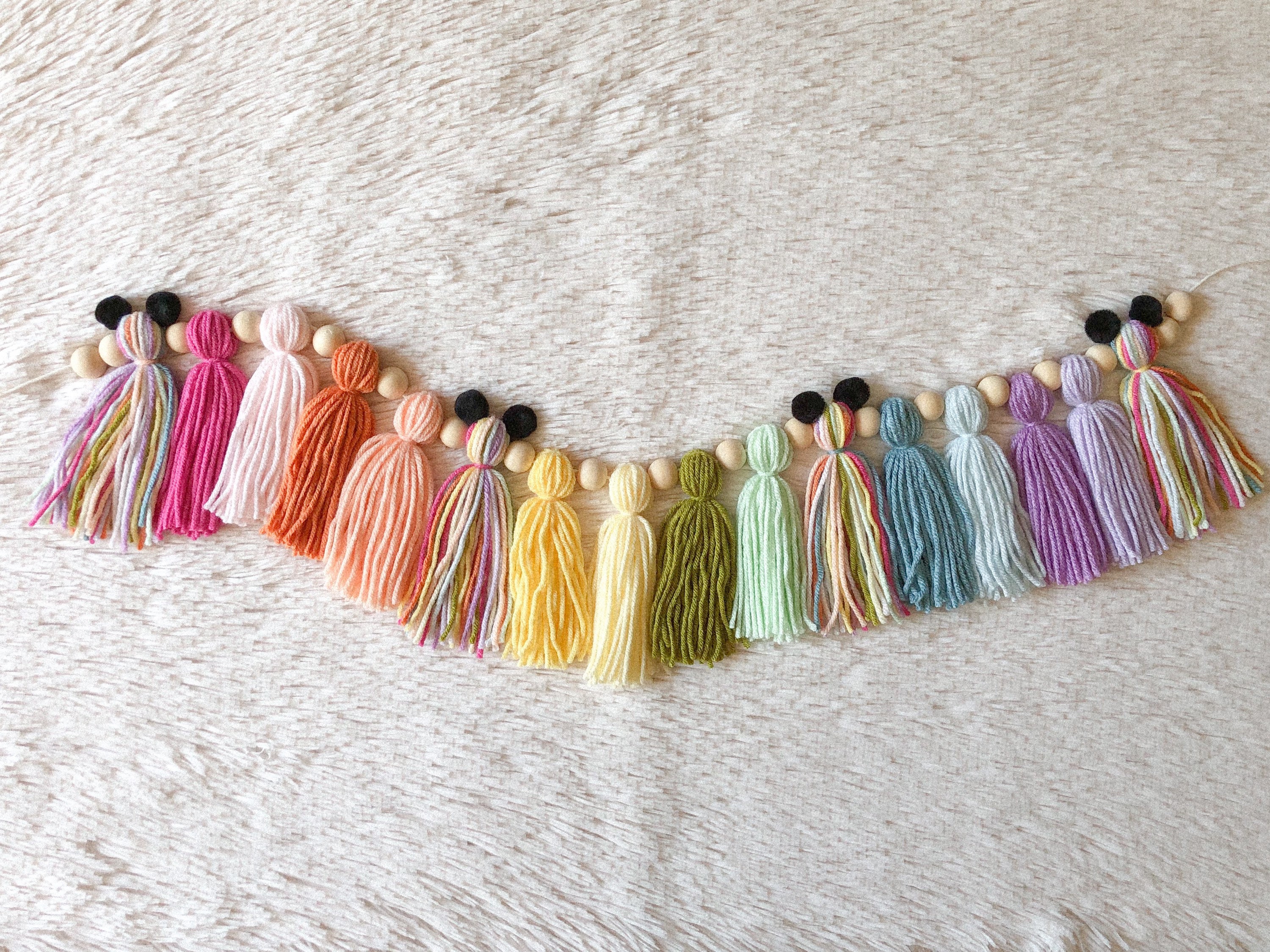 Rainbow Mickey Mouse Inspired Garland/Confetti Mickey | Etsy