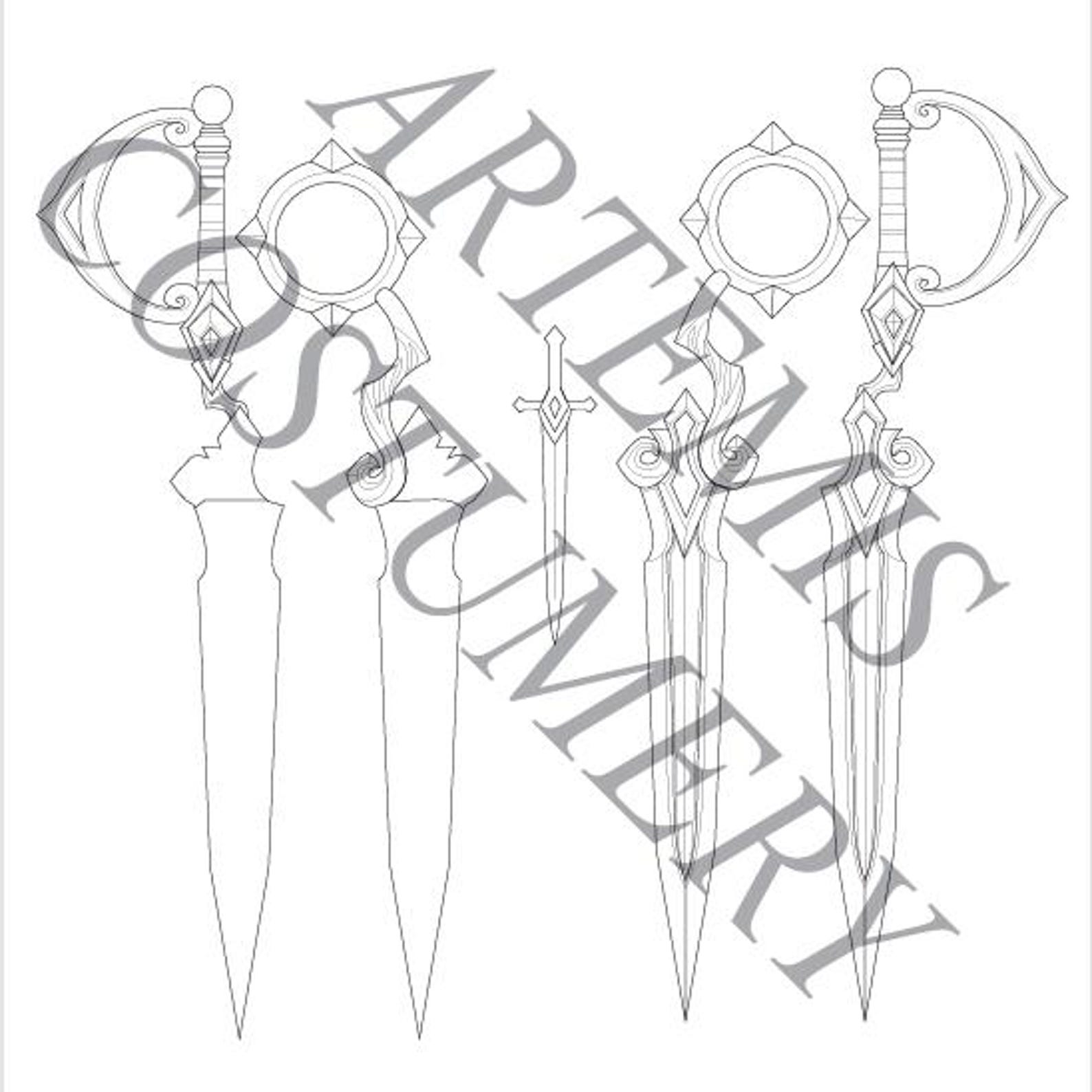 Battle Queen Gwen Scissors and Needle Blueprint (lol, League of Legends ...