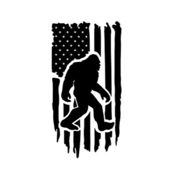 Bigfoot With American Flag - Etsy