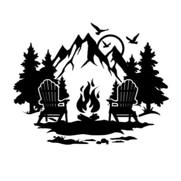 Camping Wall Decal - Etsy