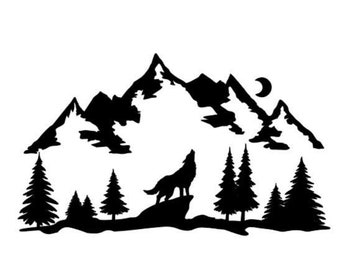 Wolf Window Decal Car - Etsy