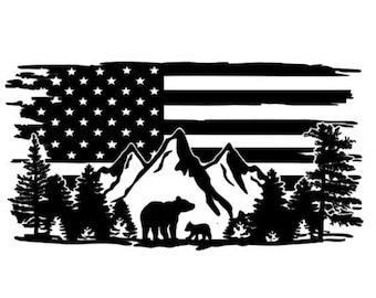 Bumper Stickers Paper Mountain bear upstate love mountain love car or ...