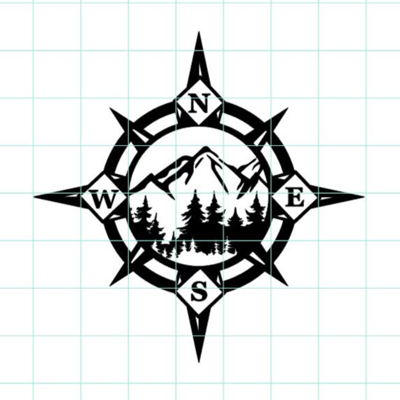 Compass Decal - Etsy