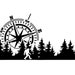 Bigfoot Compass Rose Forest Decal vinyl Decal high Quality - Etsy