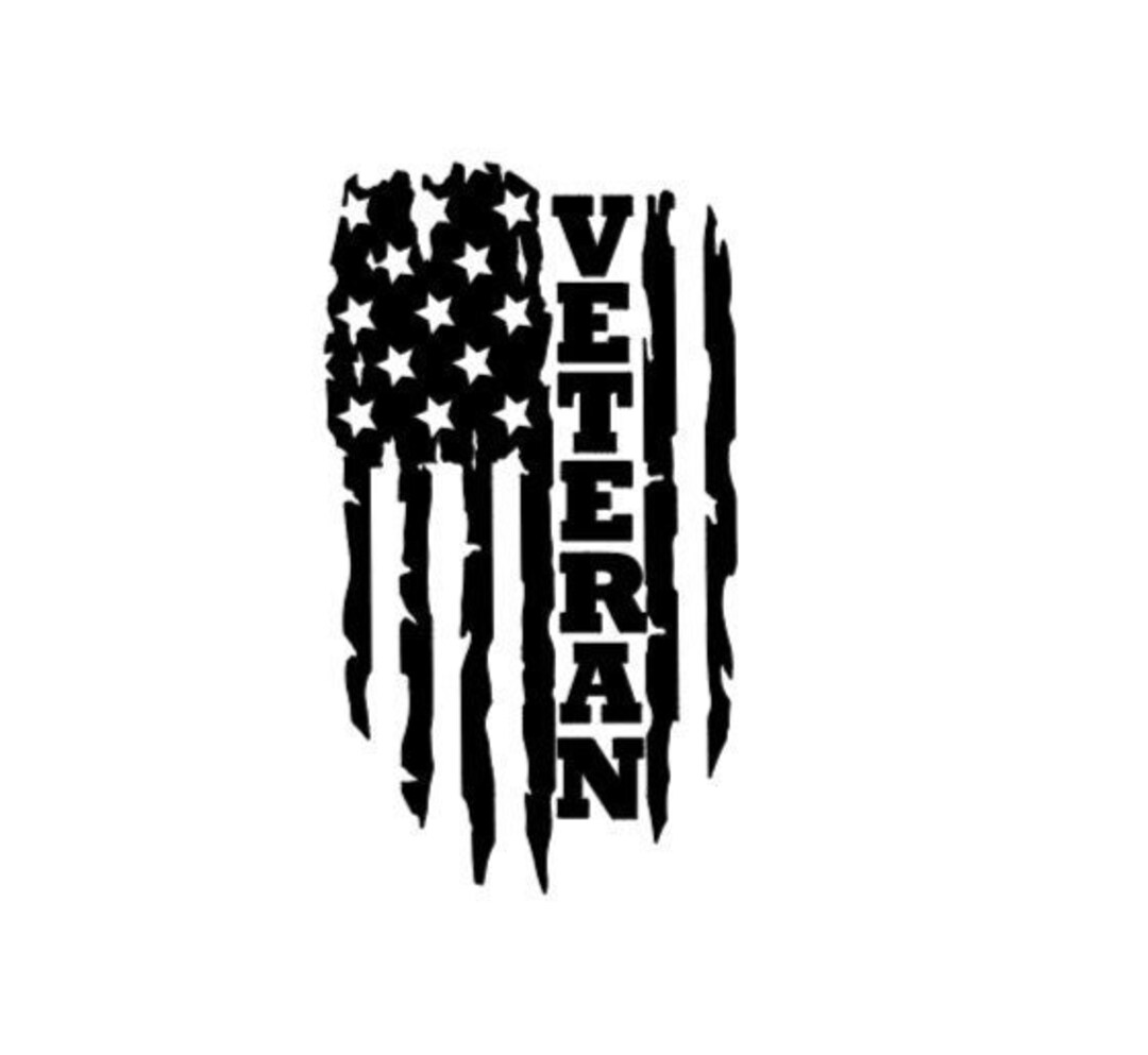 American Veteran Flag Vinyl Decal for Any Smooth Surface high Quality ...