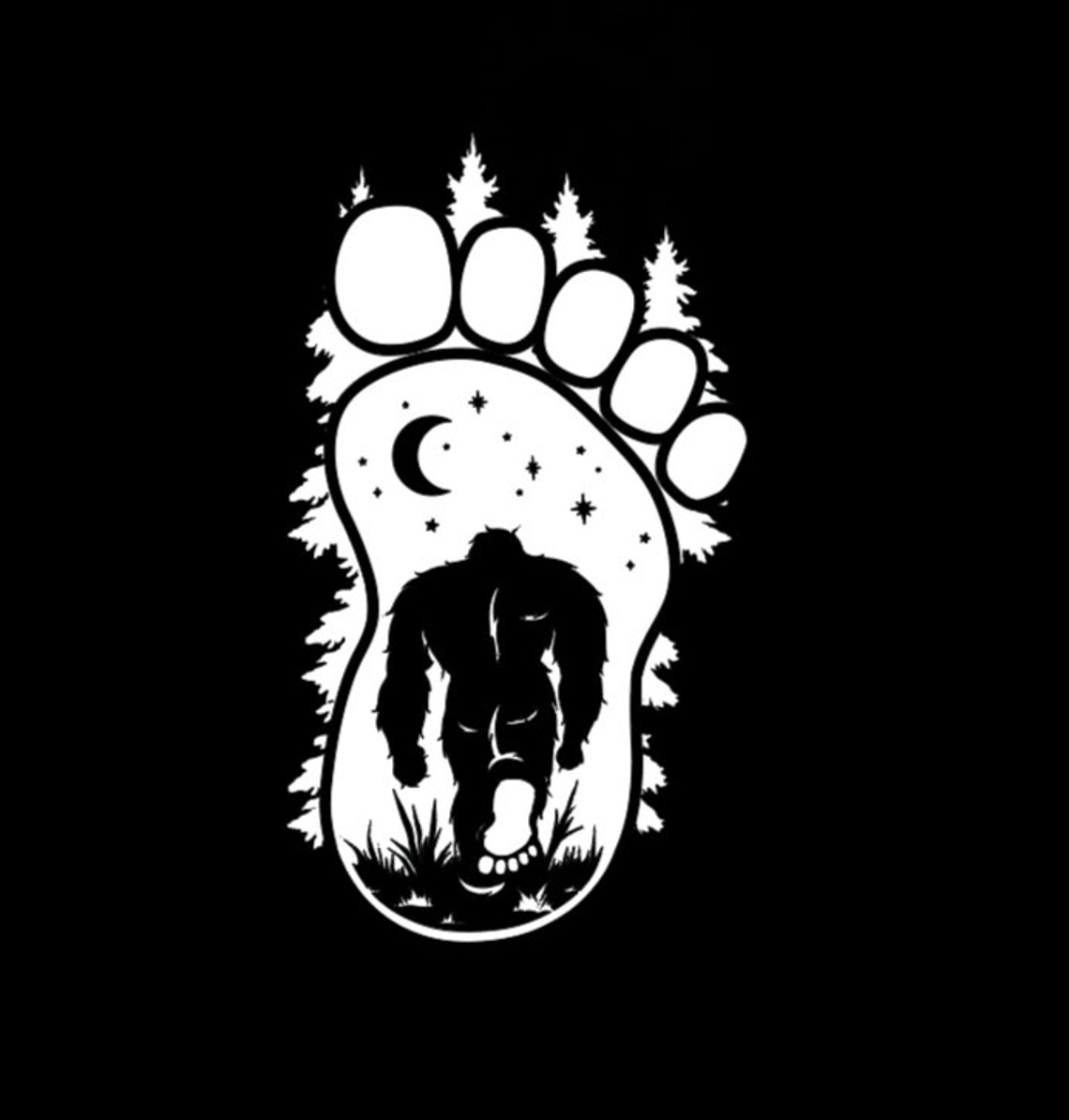 Bigfoot Sasquatch Sighting Forest Tracking Foot Design - Etsy