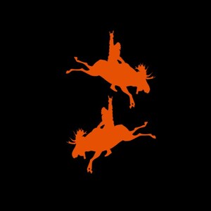 Bigfoot Bucking Moose Bigfoot Sasquatch Vinyl Decal *high Quality ...