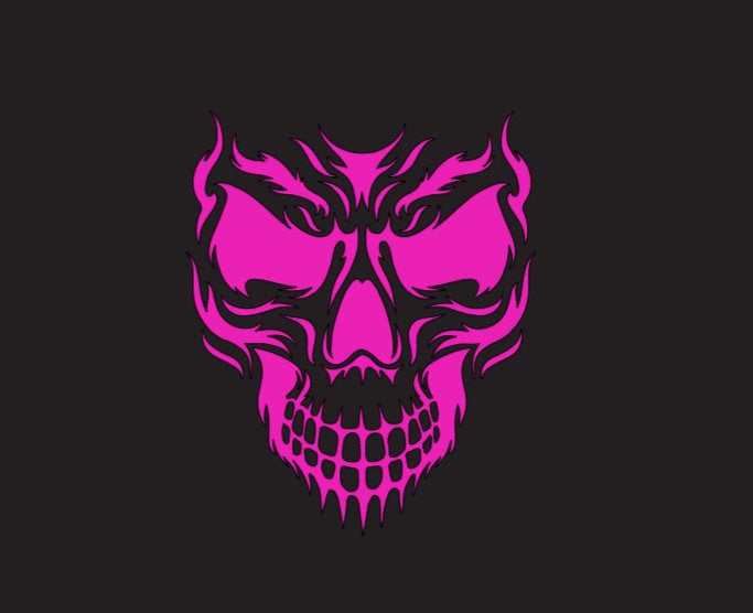 Skull Face Skeleton Face Vinyl Decal high Quality Oracal - Etsy