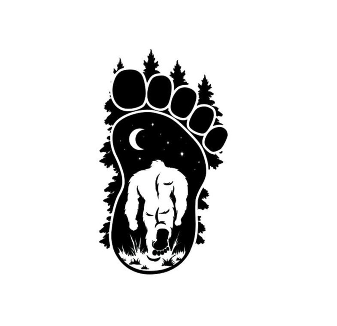 Bigfoot Sasquatch Sighting Forest Tracking Foot Print Vinyl Decal high ...