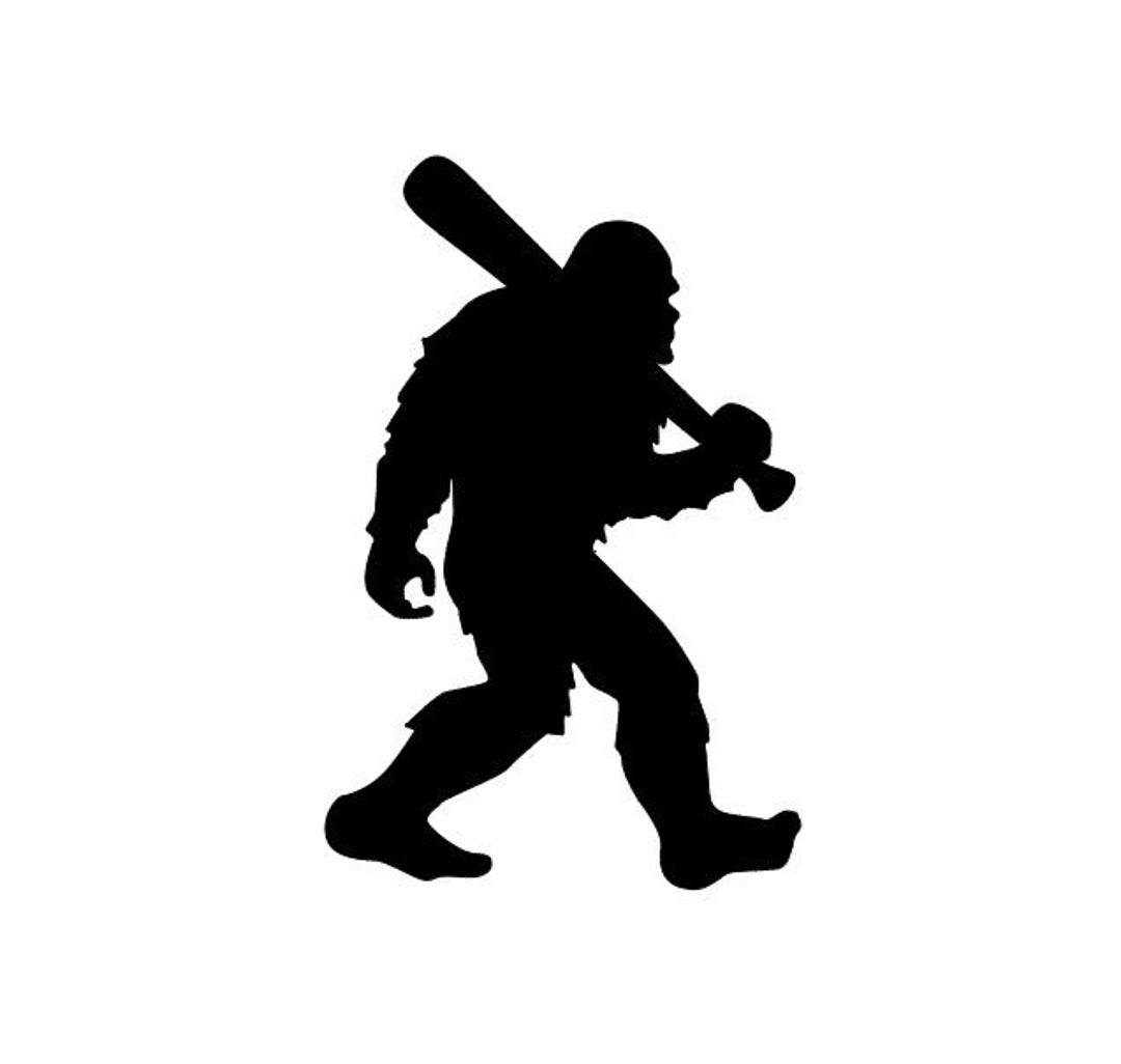 Bigfoot Baseball Bat Bigfoot Sasquatch Vinyl Decal high - Etsy