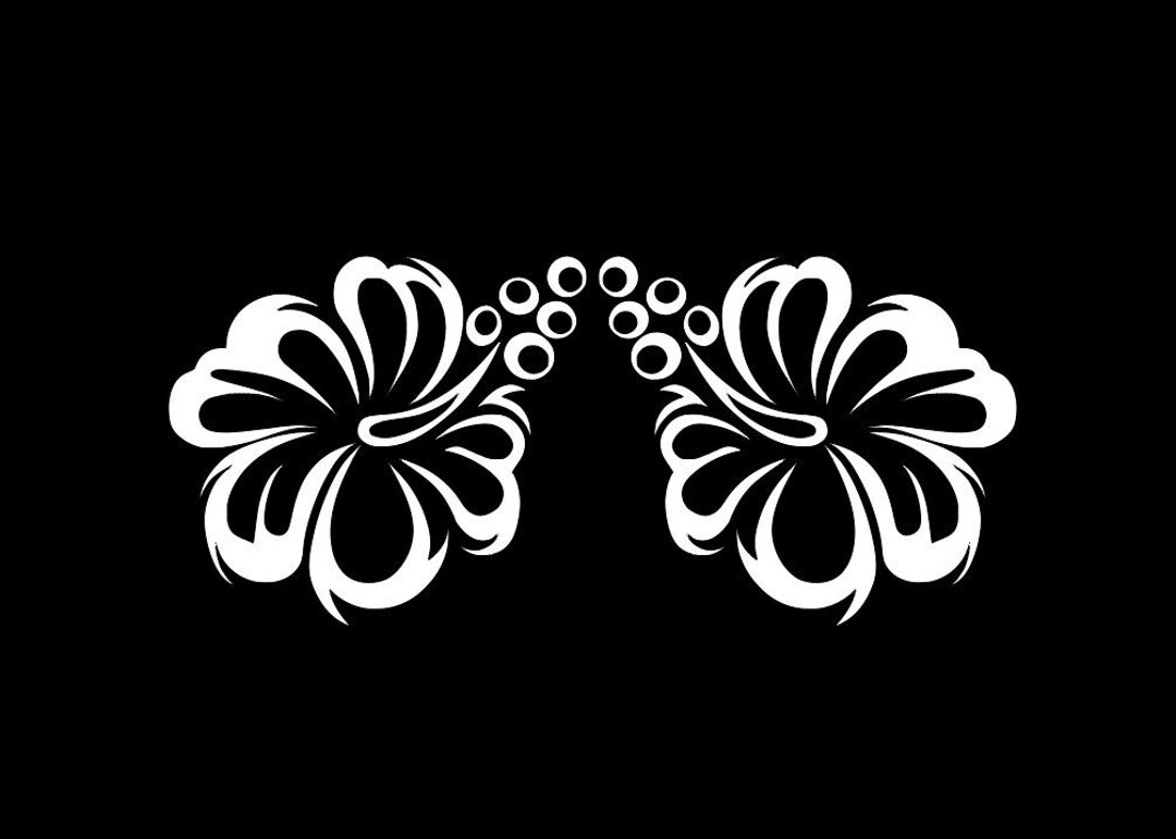 Hibiscus Flower Vinyl Decal high Quality Oracal 651 Vinylmany Sizes ...