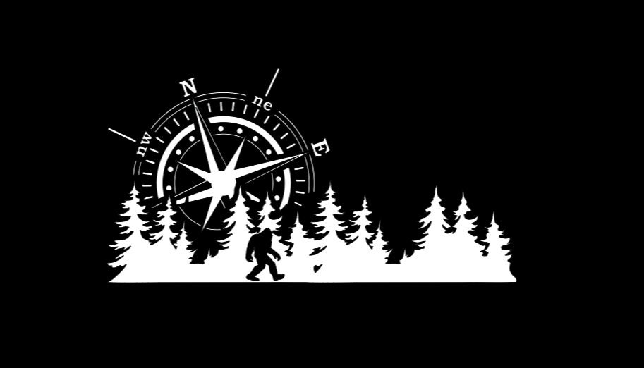 Bigfoot Compass Rose Forest Decal vinyl Decal high Quality - Etsy