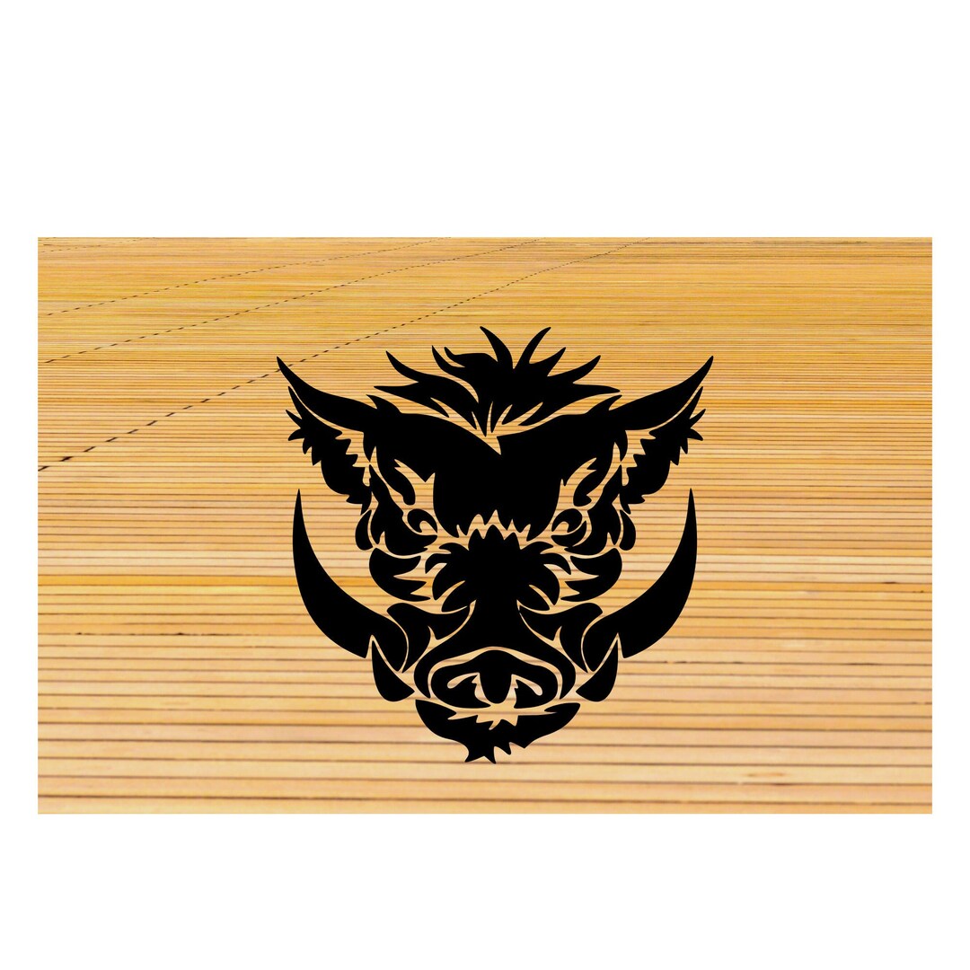 Hog Wild Boar Hog Face Wildlife Vinyl Decal High Quality Oracal 651 ...