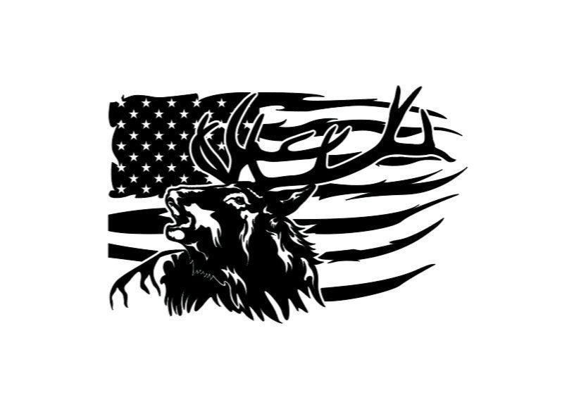 Bugling Bull Elk Decals