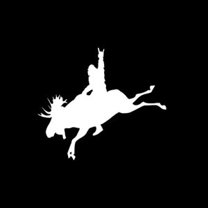 Bigfoot Bucking Moose Bigfoot Sasquatch Vinyl Decal *high Quality ...