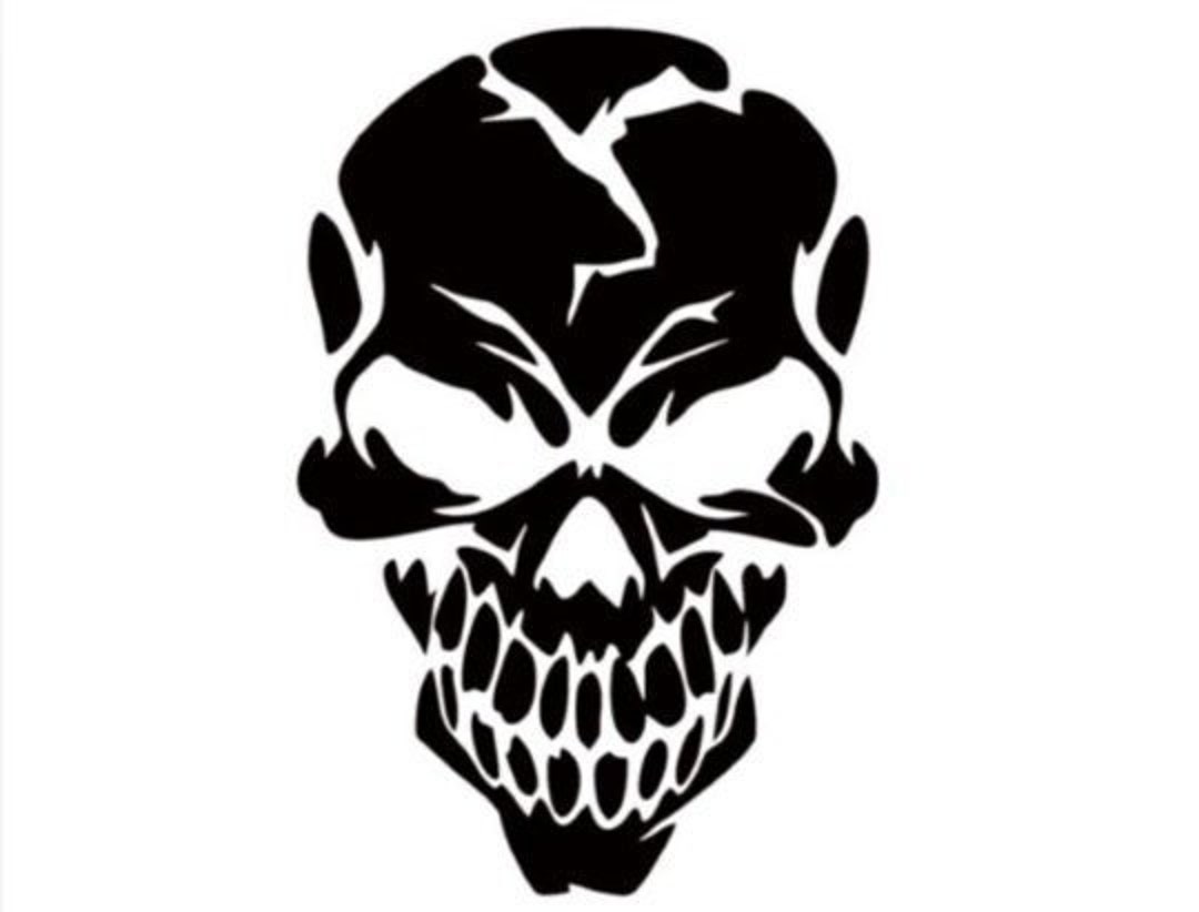 Skeleton Skull Face Vinyl Decal high Quality Oracal 651 Vinyl many ...