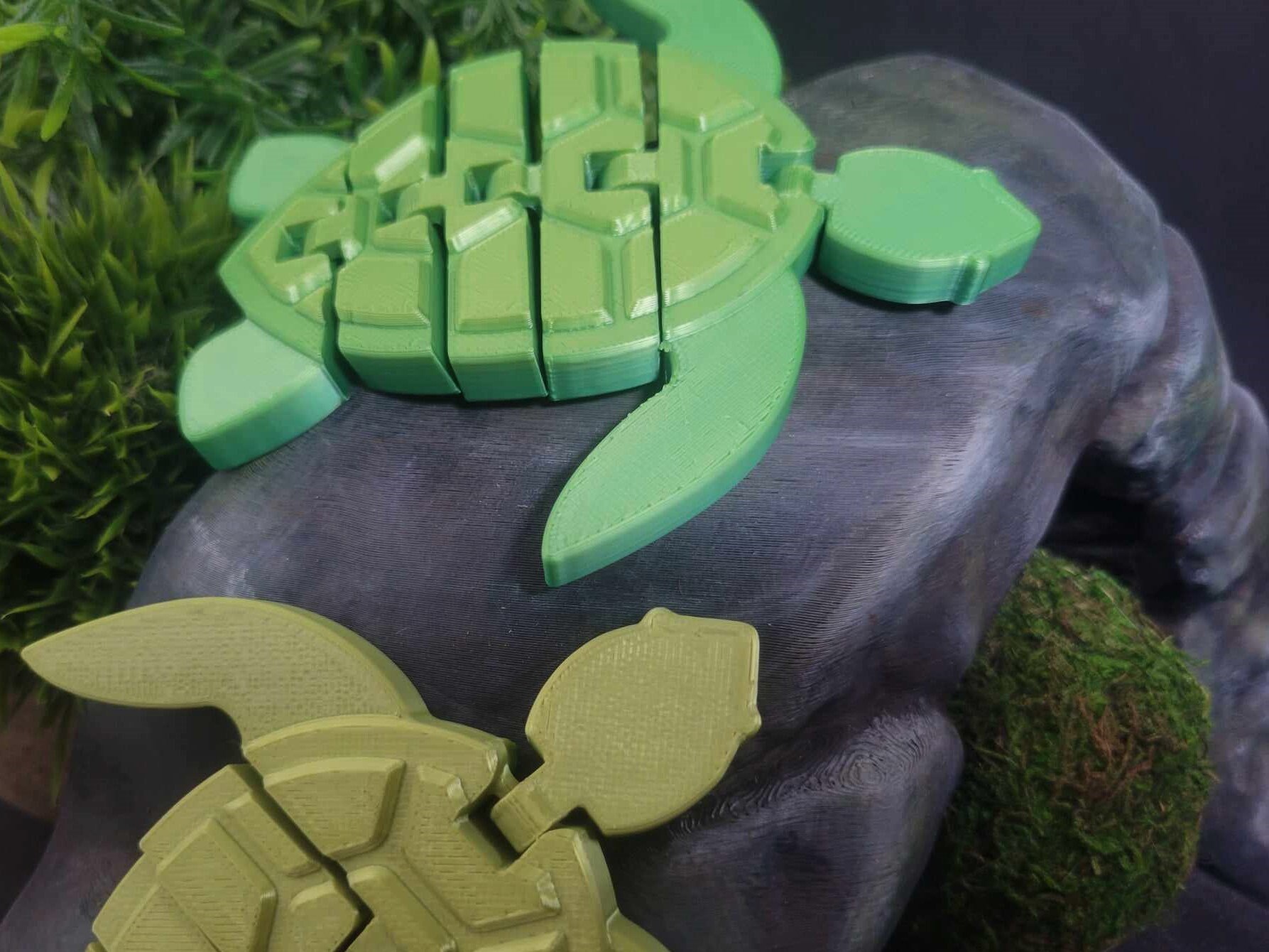 3D Printed Flexi Turtle Fidget Toy Available in Several Colors ...