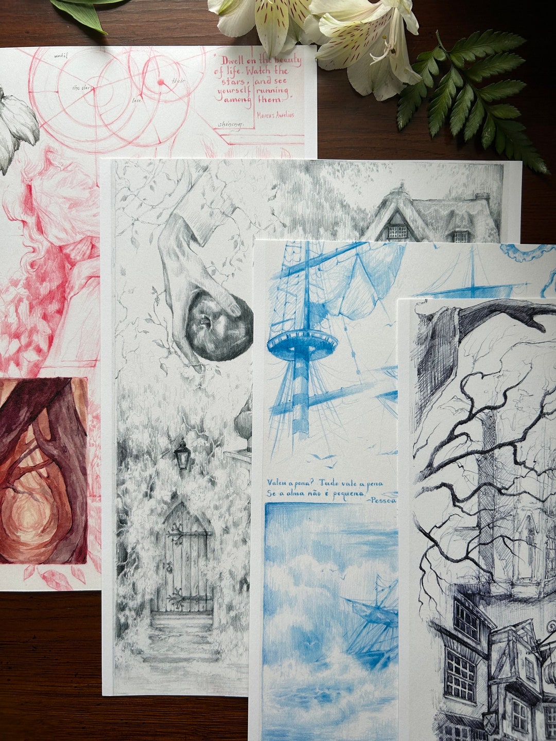 Large Sketchbook Page Art Print Bundle - Etsy
