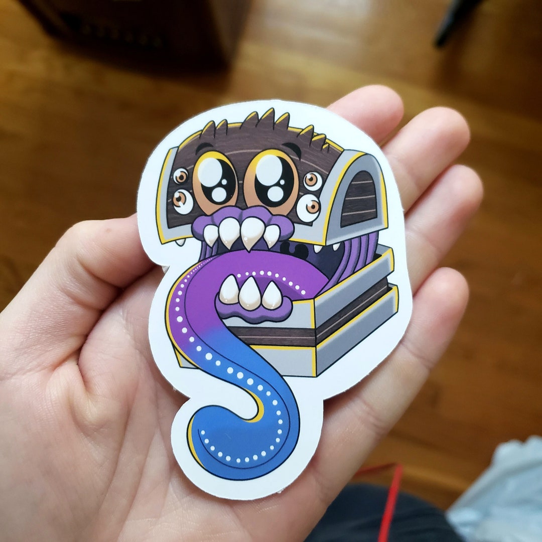 Cute Mimic Dnd Matte Sticker - Etsy