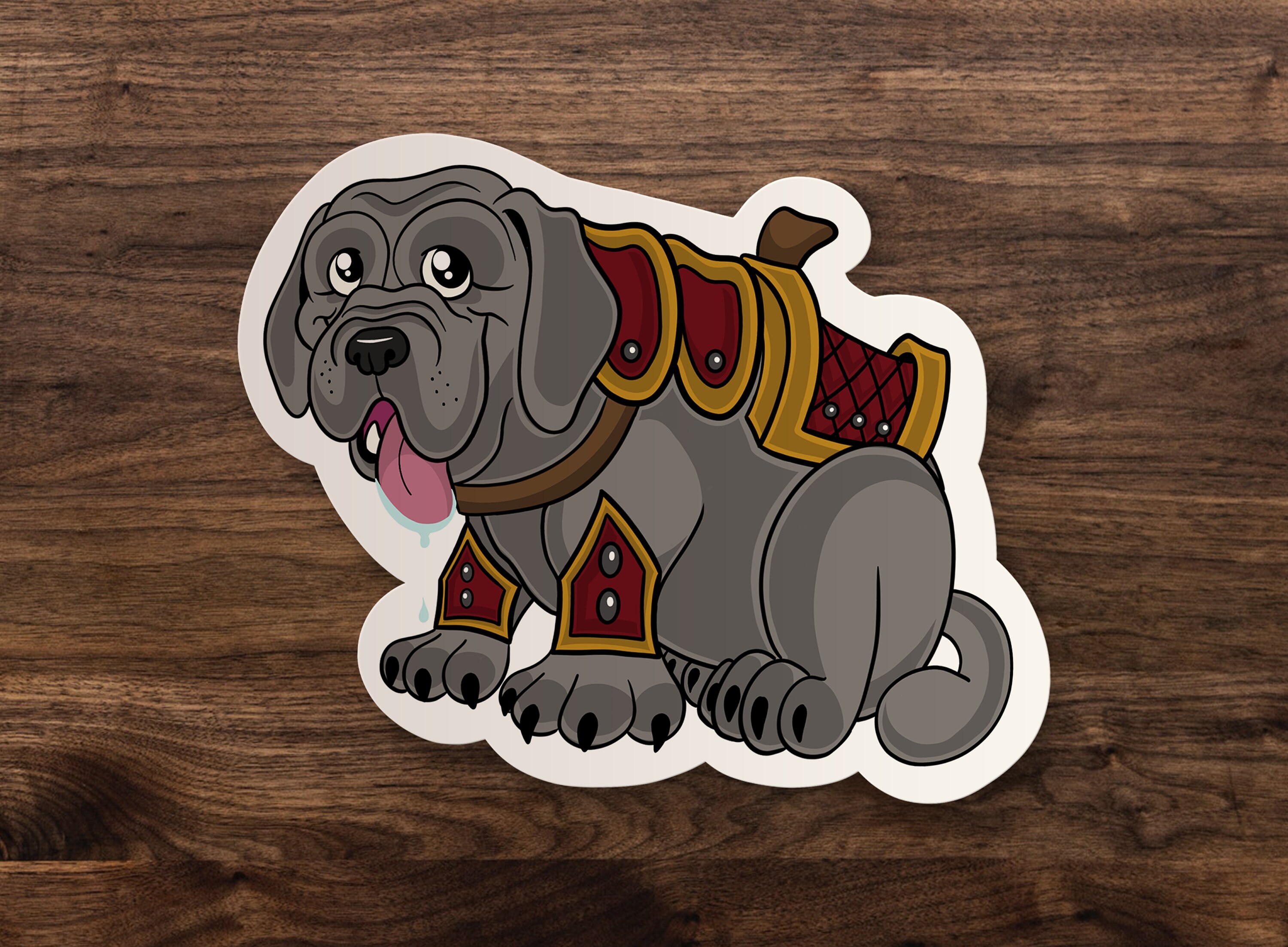 Dungeons and Dragons Mastiff Sticker DnD sticker Monsters | Etsy