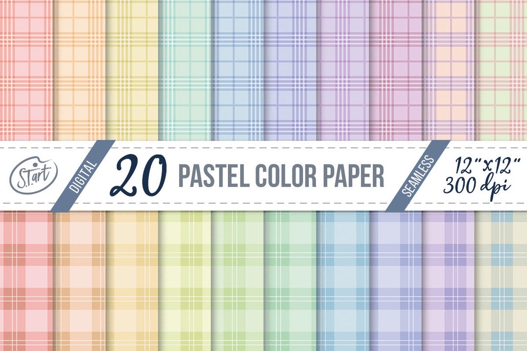 Pastel Digital Paper and Cute Pastel Patterns for Digital Print ...