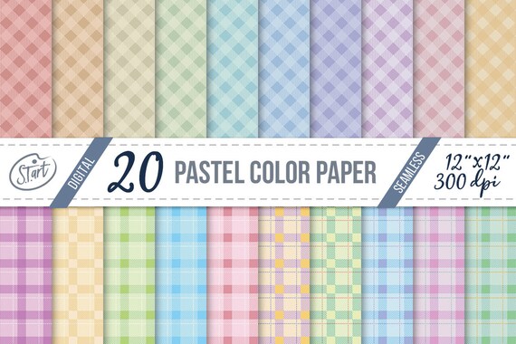 Pastel Digital Paper and Pastel Scrapbook Paper for Digital | Etsy