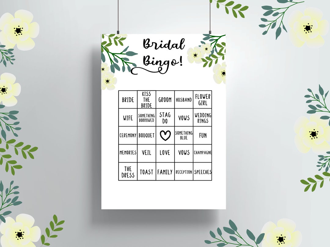 Bridal Bingo Hen Party | Games Hen Do Bingo | 10x A6 Sheets ...