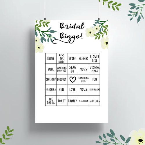 Bridal Bingo Hen Party Games Hen Do Bingo 10x A6 Sheets - Etsy UK