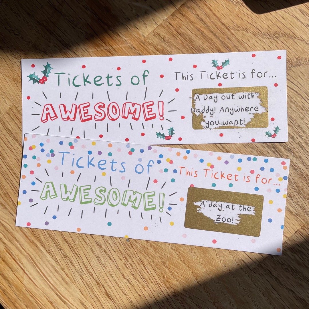 Personalized Kids Gift Voucher Scratch Card: Fun Surprise Ticket - Etsy UK